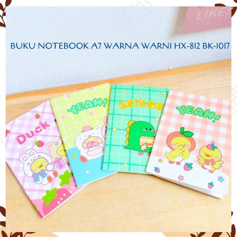 Jual BUKU NOTEBOOK A WARNA WARNI KODE HX BK CATATAN ALAT TULIS KANTOR SEKOLAH MURAH