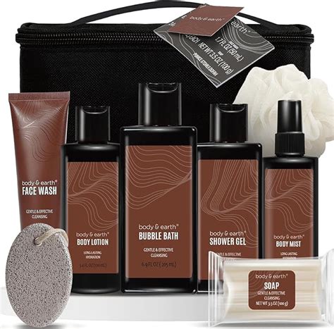 Bath T Set For Men 9pcs Spa T Baskets With Sandalwood Scented
