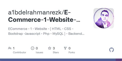 GitHub A1bdelrahmanrezk E Commerce 1 Website PHP MYSQL ECommerce 1