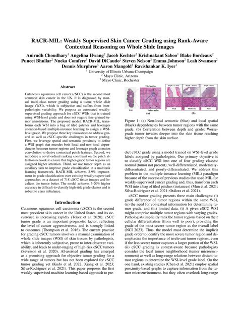 Pdf Racr Mil Weakly Supervised Skin Cancer Grading Using Rank Aware