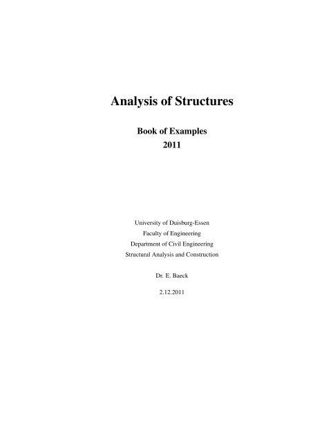 Analysis Of Structures Baustatik Info Server