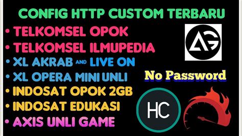Update Config Custom Telkomsel Xl Indosat Axis Fast Connect