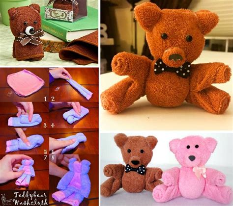 How To Make A Hand Towel Teddy Bear At Sandra Edwards Blog