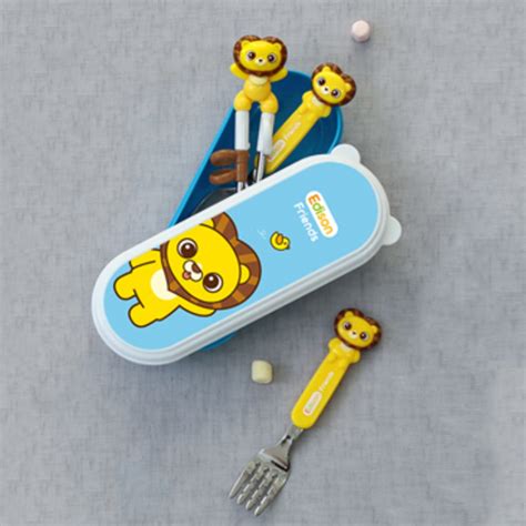 에디슨 프렌즈 4종 케이스 세트 오른손용 수저젓가락세트 쿠팡