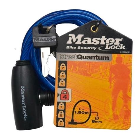 Master Lock 18m X 8mm Bike Keyed Lock 8127eurd Roof Rack World