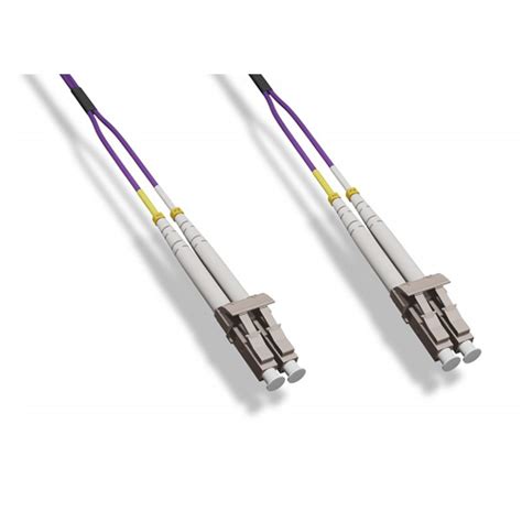 Lcupc To Lcupc Om4 Duplex Fiber Optic Patch Cord 1m