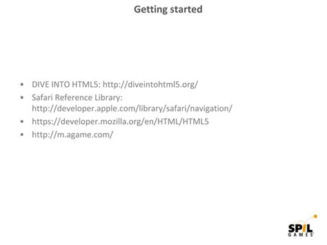 Top10 Tips To Get Started With Html5 Games Ppt
