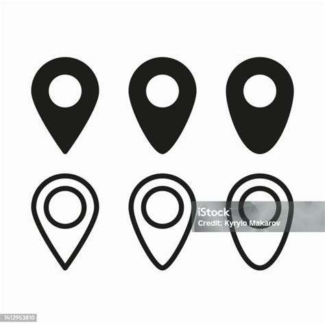 지도 포인터 세트 아이콘입니다 지리적 위치 위치 Gps 지형 오리엔테이션 네비게이터 지리 목적지 길 찾기 여행 탐색 개념 비즈니스 및 광고에 대한 벡터 라인 아이콘 3차원