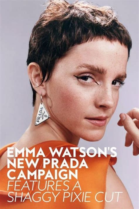 Emma Watson S New Prada Campaign Features A Shaggy Pixie Cut Shaggy