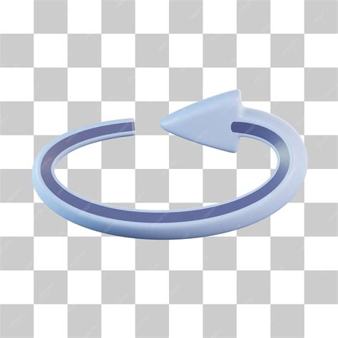 premium psd rotate arrow 3d icon