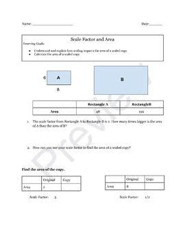 Scale Factor And Area Notes By Margaret O Connor TPT