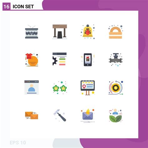 Set Of 16 Vector Flat Colors On Grid For Learning Drawing Game Security