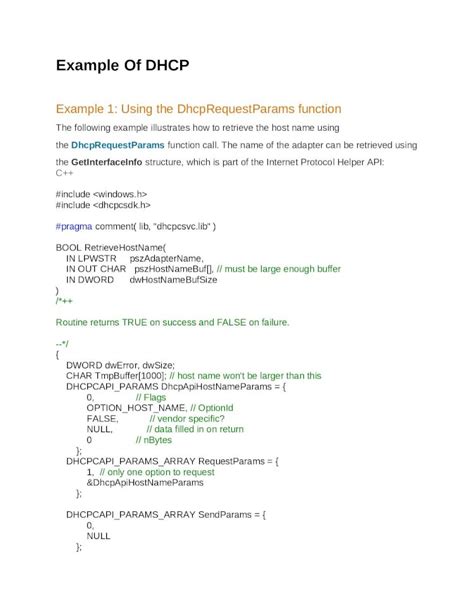 Docx Examples Of Dhcp Dokumen Tips