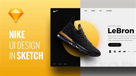 design nike web app ui in sketch speed art tutorial designing for