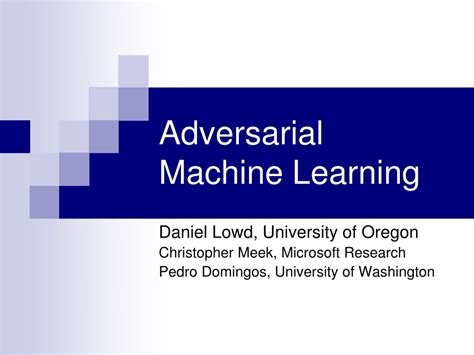 Ppt Adversarial Machine Learning Powerpoint Presentation Free Download Id4266424