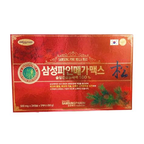 Tinh Dầu Thông đỏ Samsung Pine Mega Max Hàn Quốc 120 Viên