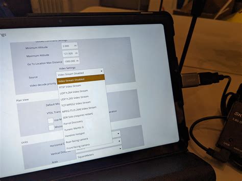 qgroundcontrol on android does not recognize vrx camera