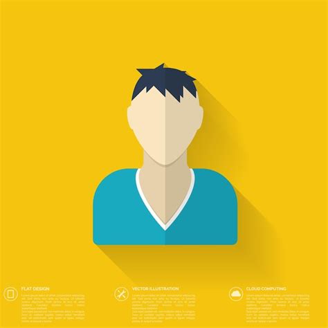 Premium Vector Flat Male Avatar User Profile Icon Business Concept Website Element