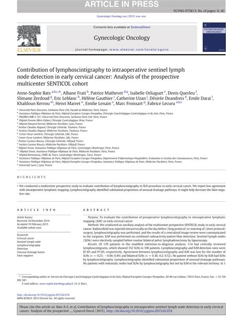 Pdf Contribution Of Lymphoscintigraphy To Intraoperative Sentinel