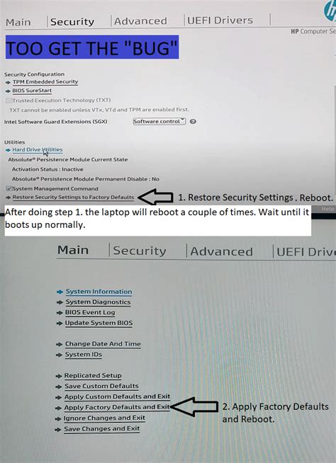 Solved Bug Report In Bios Hp Sure Start Laptop Stuck In A Loop O