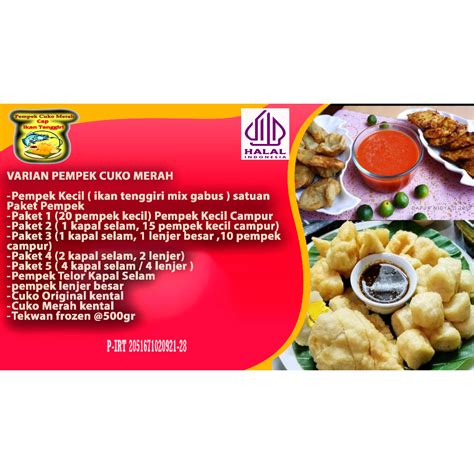 Jual Paket 2 Pempek Cuko Merah Ikan Gabus Mix Tenggiri Asli Palembang