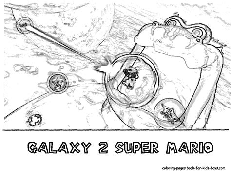 Coloring Pages Mario Galaxy