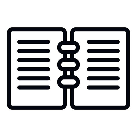 Open Notebook Icon Outline Style 15307586 Vector Art At Vecteezy