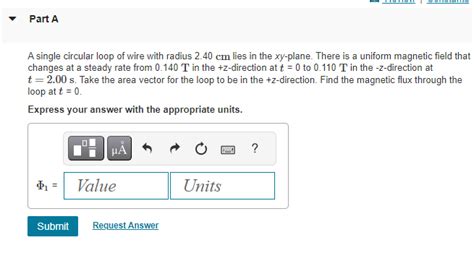 Solved A Single Circular Loop Of Wire With Radius 240 Cmcm