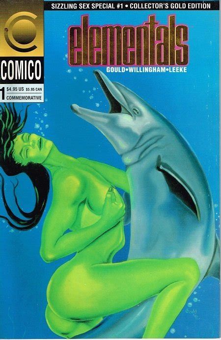 Elementals Sex Special 1 Gold Logo Cover 1991 Comic Books Copper Age Comico Fathom