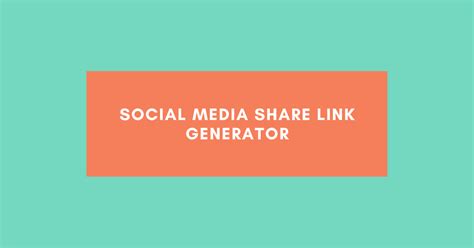 Social Share Link Generator Walter Pinem Tools