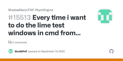 Every Time I Want To Do The Lime Test Windows In Cmd From My Folder That Bugs And Saying