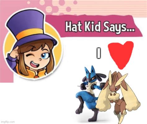 Hat Kid Loves Lucario And Lopunny As A Couple Blank Template Imgflip