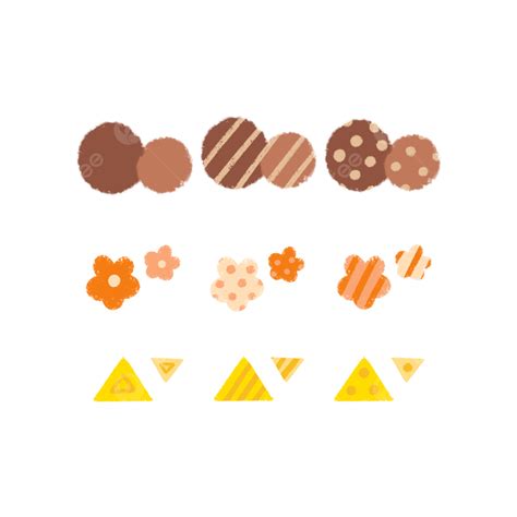 Hand Drawn Elements White Transparent Original Color Split Line Element Flower Geometry Small