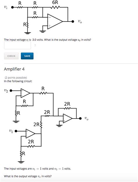 Solved The Input Voltage V I Is 3 0 Volts What Is The Chegg Com