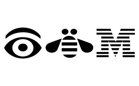 Ibm Logo Black And White Design With Bee Image