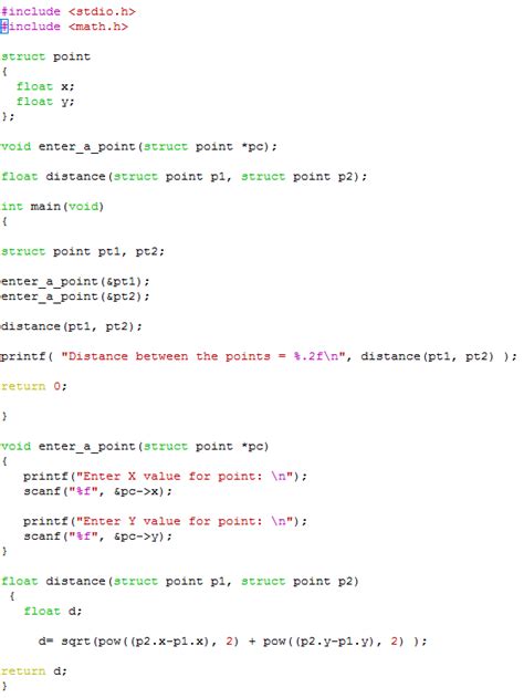 Solved The User Is Supposed To Enter Two Points Xy And