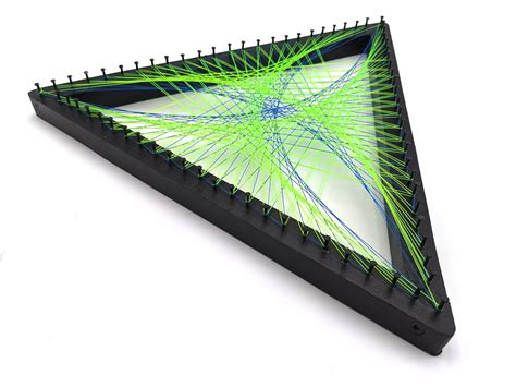 triangle string art blue and green — novascopes