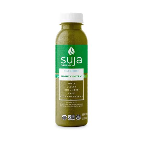 Suja Organic Vegan Mighty Dozen 12oz Kale Juice Spinach Juice Apple
