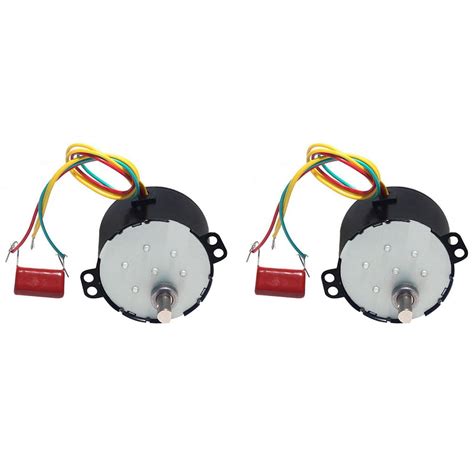 2x 50ktyz Permanent Magnet Synchronous Motor Cw Ccw Low Speed High Torque Motor Ac 220v 6 10w