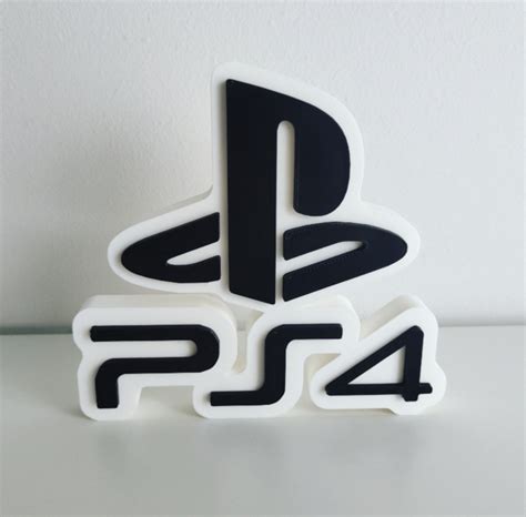 Stl File Ps4 Playstation Logo Decoration・3d Print Design To Download・cults