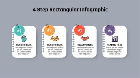 95powerpoint 4 Step Rectangular Infographic Powerup With Powerpoint