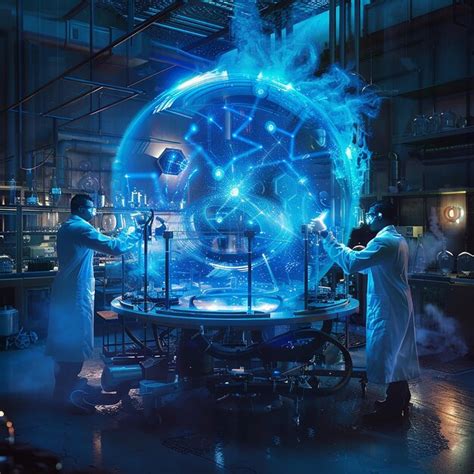 Quantum Teleportation Experiment In Scientists Lab Premium Ai