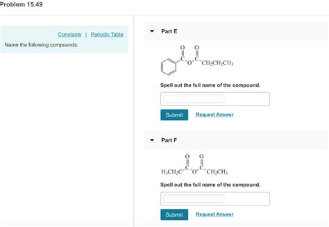Solved Problem 15 49 Parta Constants Periodic Table Name The