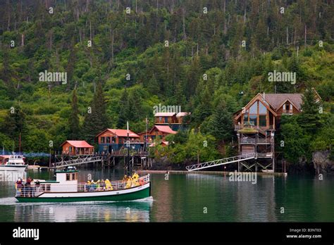 The M V Danny J In Halibut Cove Kachemak Bay Near Homer Alaska Stock