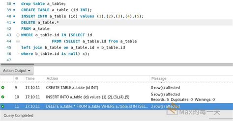 Mysql Select Not In List Max的程式語言筆記