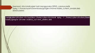 Managament Package Apt Aptitude Dpkg PPT