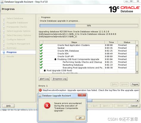 Oracle 19c Dbua升级时ora 20001报错的分析ora 20001 Prerequisite Checks Failed