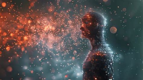 Ai Visualization Human Silhouette Made Of Intricate Microcircuit Design Stock Video Video Of