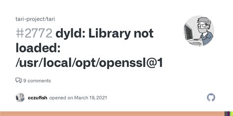 Dyld Library Not Loaded Usrlocaloptopenssl11liblibssl11