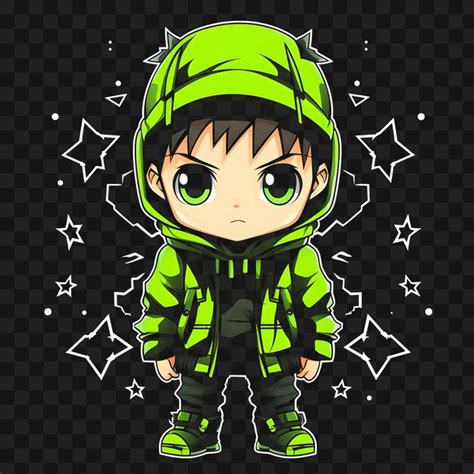 Premium Psd Tshirt Design Of Kawaii Chibi Boy With Buzz Cut Hair